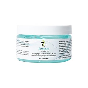 myolift 7E Wellness ReStore Conductive Gel with Bio-Active Complex - 4oz - Facial Skin Care Products with Green Tea Extract, Hyaluronic Acid, and Collagen Peptides - Anti Aging and Skin Tightening
