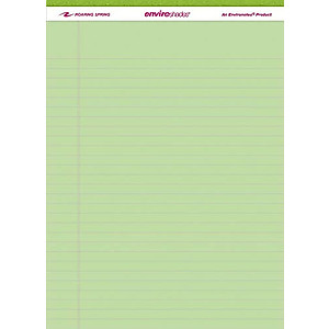 Roaring Spring Enviroshades Legal Pad, 8-1/2 X 11-3/4 in, 50 Sheets, Paper, Green, Pack of 3 - 1465587
