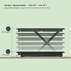 ZINUS Molly 28 Inch Standing Desk with Adjustable Height / Desktop Workstation / Desk Converter / No Assembly, Black