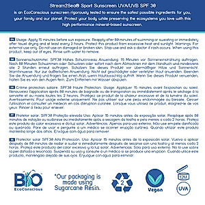 STREAM 2 SEA SPF 30 Mineral Sunscreen Biodegradable and Reef Safe Sunscreen, 3 Fl oz Non-Greasy and Moisturizing Mineral Sunscreen For Face Protection and Body Against UVA and UVB