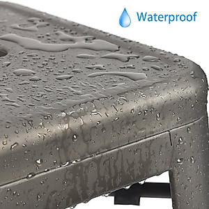 Devoko Metal Bar Stools 24" Indoor Outdoor Stackable Barstools Modern Style Industrial Vintage Counter Bar Stools Set of 4 (24 inch, Gun)