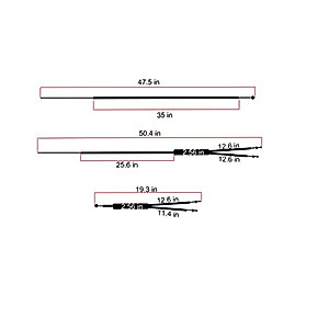 BMX Bike Brake Cable Set Gyro Brake Cables Front and Rear Brake Set Bicycle Brake Cable Housing with Spinner Rotor Bike Replacement Part(White)