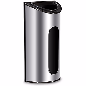 Utopia Kitchen Grocery Plastic Bag Holder and Dispenser for Plastic Bags - Easy Wall Mount Bag Saver - Stainless Steel (Silver)