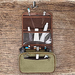 moonster Hanging Toiletry Bag for Men & Women, Leather Toiletry Bag for Men, Mens Toiletry Bags for Traveling, Hanging Travel Toiletry Bag, Mens Travel Bag Toiletry, Dopp Kit Shower Bags for Men