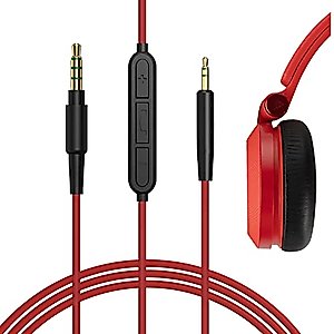 Geekria QuickFit Audio Cable with Mic Compatible with JBL Tune 760NC 750BTNC 700BT 710BT, Live 660NC 650BTNC, Tour One Cable, 2.5mm Aux Replacement Stereo Cord with Inline Microphone (4 ft/1.2 m)