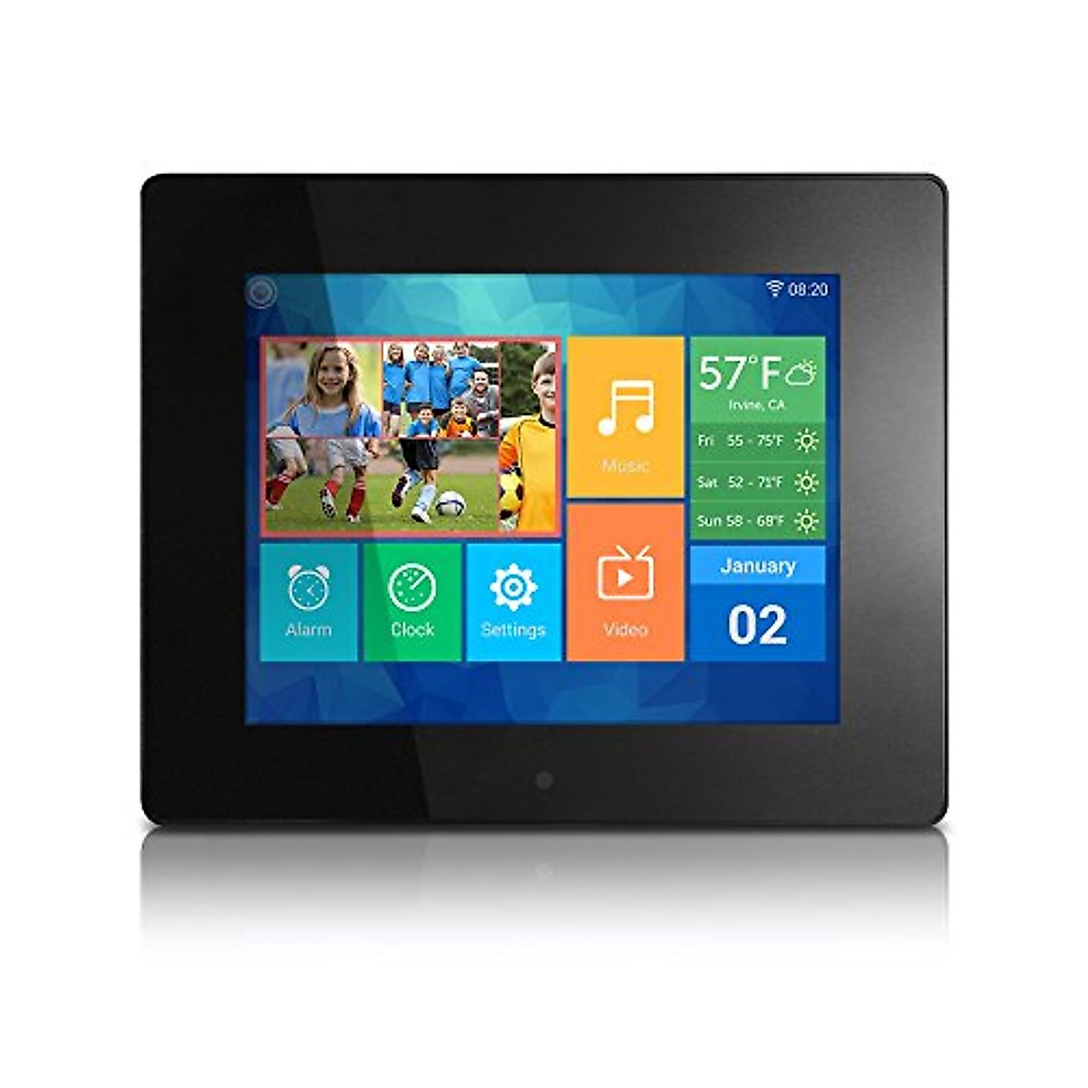 Aluratek 10" WIFI Digital Photo Frame w/ Touchscreen IPS Display, 32GB Mem, 1280 x 800 Res, Easy Setup to Share Photo/Video Wirelessly from Anywhere - AWDMPF110F