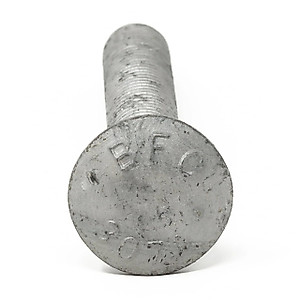 3/8"-16 x 2-1/2" Hot Dipped Galvanized Carriage Bolt w/Nuts, Grade A, Full Thread, Quantity 100 - by Fastener Depot, LLC
