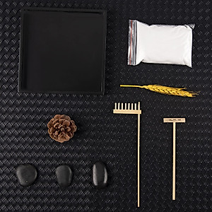 ZenChina Desktop Zen Garden Kit Meditation Decor Japanese Mini Zen Sand Garden