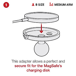RAM MOUNTS Twist-Lock Suction Cup Mount for Apple MagSafe RAM-B-166-AP-MAGU for Vehicle Windshields