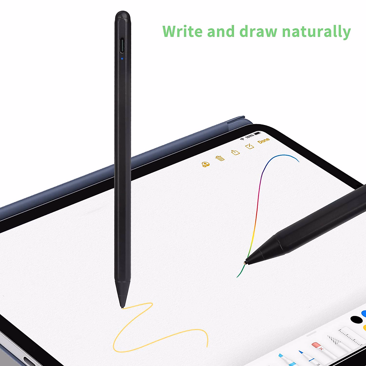 Active Stylus for Lenovo Yoga 7i/9i 2-in-1 Pen, Electronic Digital Pencil Compatible with Lenovo Yoga 7i/9i Stylus Pens,Good for Sketching and Note-Taking Pens with Type-C Rechargeable, Black