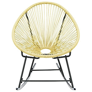 vidaXL Outdoor Acapulco Chair – Comfortable and Stylish Poly Rattan Outdoor Chair in Beige Color – Easy-Clean, Weather-Resistant, and Durable