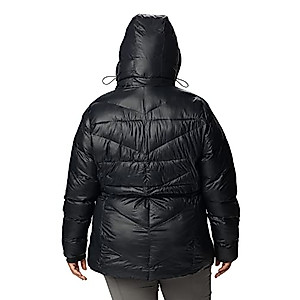 Columbia Women's Peak To Park II Insulated Hooded Jacket, Black Gunmetal, 3X Plus