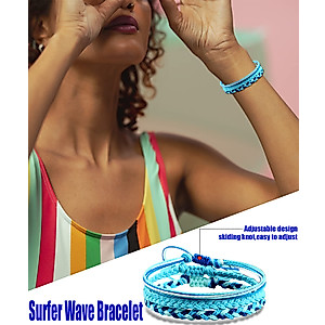 COLOYAN 24 Pieces String Bracelets for Women Adjustable Waterproof Boho Rope Bracelets Wave Surfer Friendship Bracelets Summer Beach Anklets Jewelry
