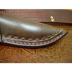 Buck 124 Cross Draw Knife Sheath Made Out of Buffalo Hide Leather.