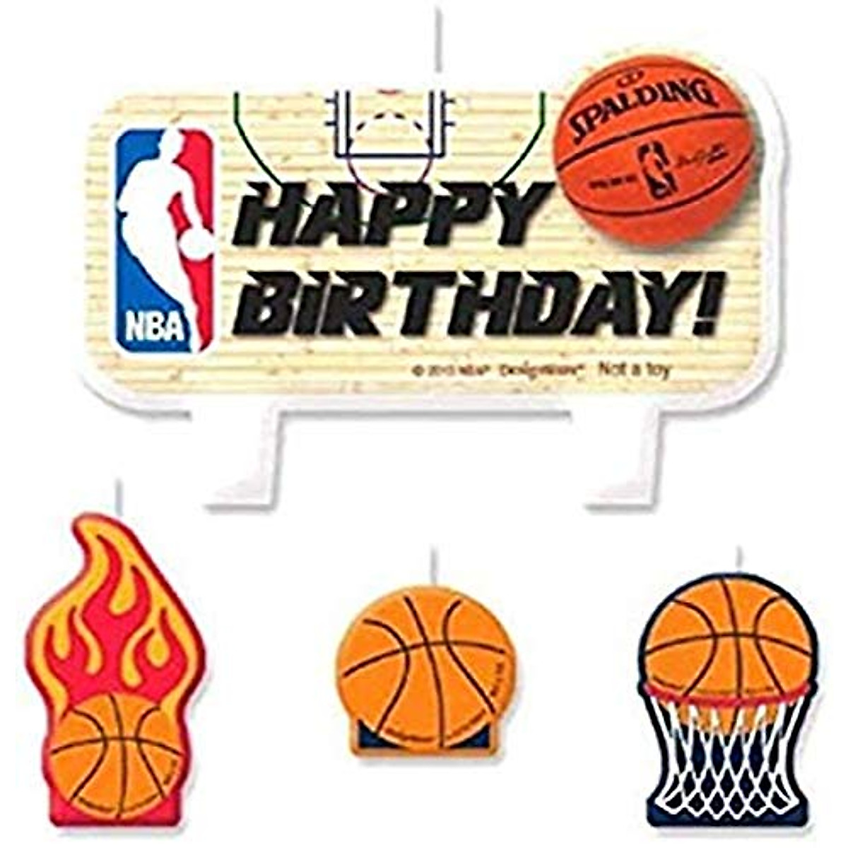 Amscan NBA Birthday Cake Candle Set - 4 Pcs