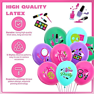 45PCS Spa Balloons Spa Party Decorations Makeup Birthday Party Decorations Cosmetics Themed Spa Party Supplies for Girls Spa Day Bride Shower