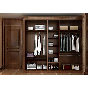 AUSGLEIFEN 18 to 30 inches Adjustable closet Rod, Wall mounted hanging Rod for closet, Premium 304 Stainless Steel closet Pole closet Bar with socket set for Wardrobes,small