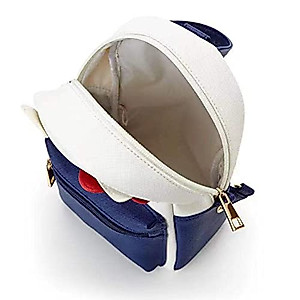 Cartoon Anime Mini Backpack with key chain Cute PU Shoulder Bags Cosplay Handbag for Girls (Black 1)