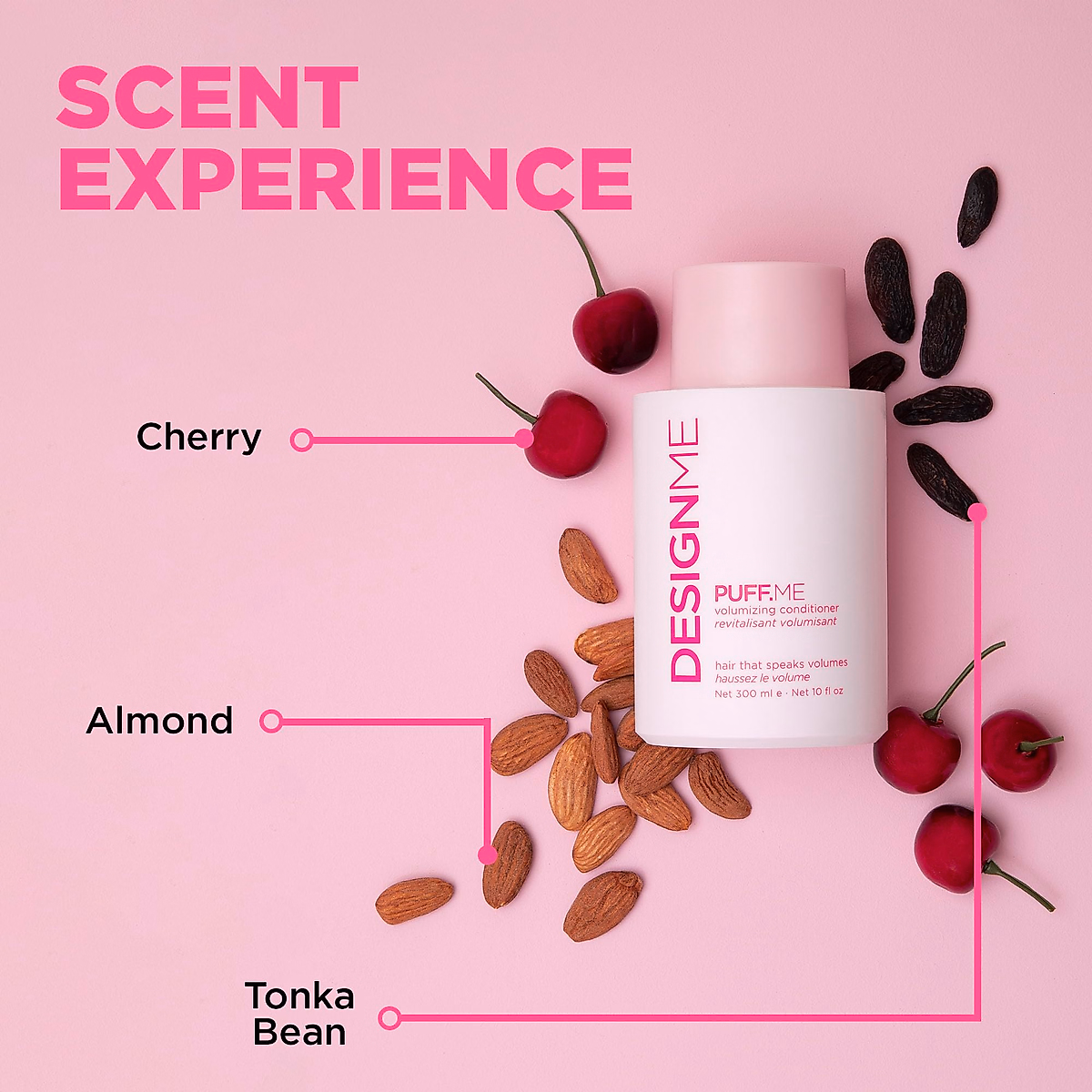 Design.Me PUFF.ME Hair Volume Shampoo and Conditioner Bundle | Paraben & Sulfate Free Shampoo & Color Conditioner Enriched with Sunflower Seed Oil | Color-Safe Hair Volumizer Set, (10 Fl Oz Each)