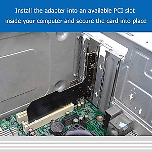 GODSHARK Internal USB 2.0 PCI Card, 5 Port (4 External & 1 Internal) PCI Expansion to USB 2 Adapter Hub Controller, High Speed 480Mbps for Desktop