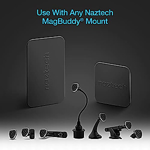 Naztech MagBuddy Ultra-Thin Plates - 2 Extra/Spare Plates for Your MagBuddy & MagBuddy Elite Magnetic Mount - [Black] 13626