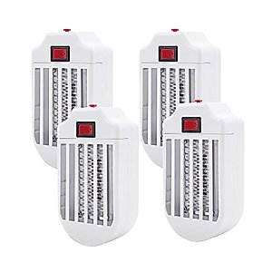 Indoor Bug Zapper for Home, Electric Mosquito Zapper Indoor Plug in, Small Mosquito and Gnat Trap Killer Lamp for Bedroom, Garage, Kitchen, Baby Room 4 Pack