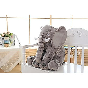 GRIFIL ZERO Big Elephant Stuffed Animal Plush Toy 25 Inches Cute XXL Size Grey Elephant Toy (Grayy)