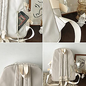 Verdancy Kawaii Backpack for Teen Girls Boys School College Travel Aesthetic Bookbag Casual Bag Schoolbag Daypack (Red)