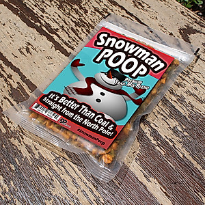 Snowman Poop Trail Mix - Holiday Food Gifts for Teens and Adults - Gourmet Trail Mix, Funny Stocking Stuffer, Made in the USA