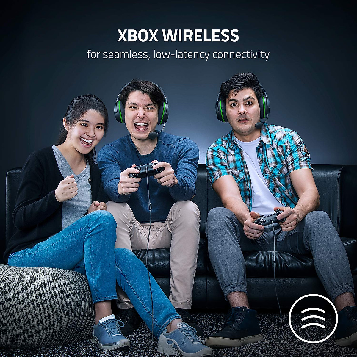 Razer Kaira Wireless Gaming Headset for Xbox Series X|S, Xbox One: Triforce Titanium 50mm Drivers - Cardioid Mic - Breathable Memory Foam Ear Cushions - EQ Pairing Button - Windows Sonic - Black