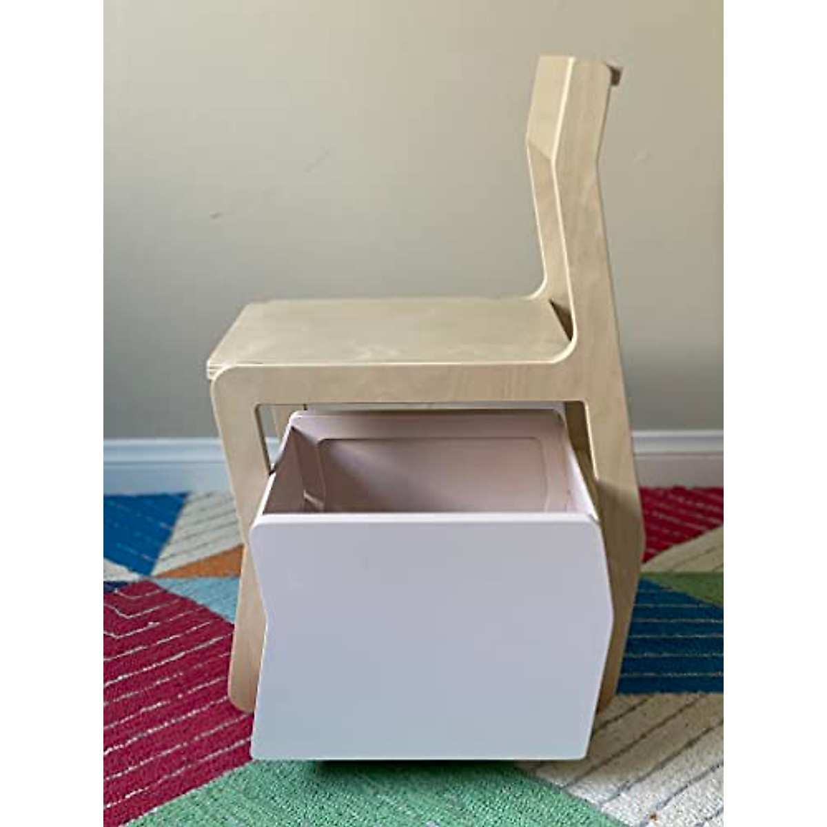 DR. ORGANIZER TYL Children's, one Size, with Yellow Storage Box, Brown Chair
