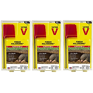 Victor M6009 Poison Moleworms, Yellow - Thrее Расk