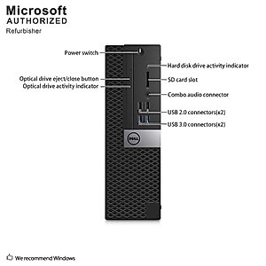 DELL OptiPlex 5050 Small Form Factor Desktop, Intel Core i5-6500, 8GB DDR4 RAM, 256GB SSD, Windows 10 Pro Black (Renewed)']