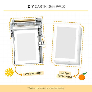 Pricker+ Photo Cartridge 2.56x3.57 (10EA), Portable Printer, Connect via App, Photo Printer, DIY, Color Photo, Mini Printer