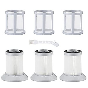 3 Pack Filters for Bissell Zing & Powerforce Bagless Canister Vacuum 2156A / 1665/16652 / 1665W, Zing Vacuum Filter Replacement with 1 Cleaning Brush