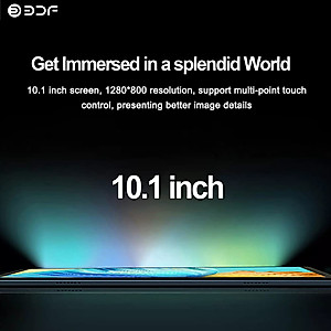 HUIOP Portable Tablet, P30 10.1 inch Portable Tablet MTK6762 Processor 4GB+64GB Memory 1280 * 800 Resolution Android 11.0 System Blue US Plug