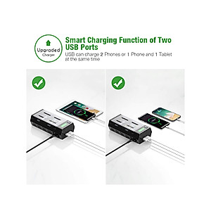 EBL C Size Rechargeable Batteries (2 Pack) and D Rechargeable Batteries (2 Pack) with Upgraded LCD AA AAA C D 9V Battery Charger with 2 USB Port & Discharge Function