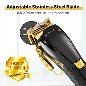 MOSMAOO Professional Cordless Hair Clippers and Hair Trimmer Combo Set for Barbers&Stylists, Clippers for Hair Cutting &Sharp Blade Beard Trimmer with Metal Guide Combs for Men, Women, and Kids