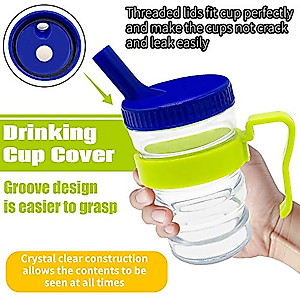 Kirimon Flow Control Spill Proof Cup with Two Style Lids - Spill-Resistant, Leak-Proof,Break-Proof Feeding Cup for Elderly,Disabled and Adults