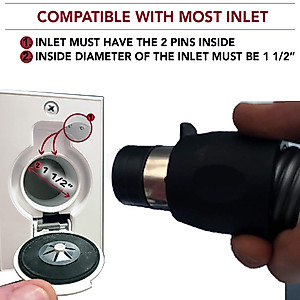 Nadair Central Vacuum kit, 40ft high-Voltage Hose with on/Off Switch at The Handle 5 Adjustable Heights powerhead, 12'' swiveling Floor Brush and Accessories Included, 40 FT, Grey