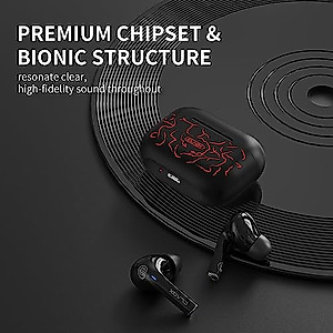 CLAOX Flash Wireless Earbuds, Active Noise Cancelling, Bluetooth Earbuds with Microphone, RGB Light Charging Case, IPX6 Waterproof, USB-C Fast Charge, 80Hrs Battery Life, for Gaming Sport & Work