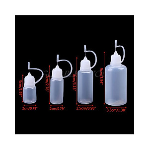 1PCS Plastic Squeezable Tip Applicator Bottle Dropper Bottles with Needle Tip Childproof Caps for Glue,50ml