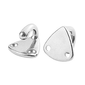 5pcs 316 Stainless Steel Boat Eye Fender Hook, Silver Mini Pad Eye Marine Sailing 27mm x 27mm Boats Accessories