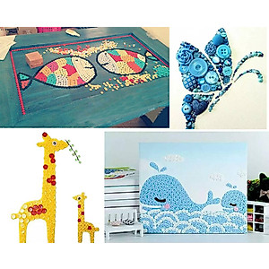 800 Pcs Assorted Sizes Resin Buttons,Round Craft Buttons for Sewing DIY Crafts,Children's Manual Button Painting