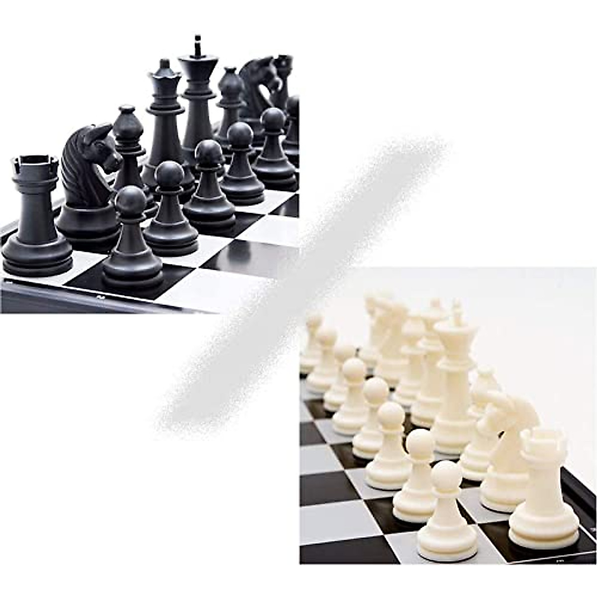 Multipurpose Go Magnetic Travel Chess Set with Folding Chess Board Educational Toys for Kids and Adults (12.6")