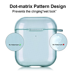 AIRSPO Airpods Case Cover, Airpod Case 2nd Generation Clear Soft TPU Protective Cover Compatible with Apple AirPods 1/2 Wireless Charging Case with Keychain (Clear Green)