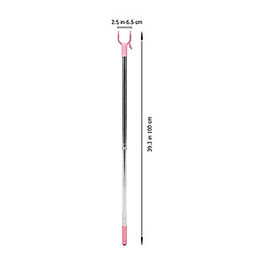 Zerodeko Closet Reacher Pole with Hook Clothing Hanger Shepherds Hook Long Reach Stick Garment Poles for Closet Shelf Ceiling