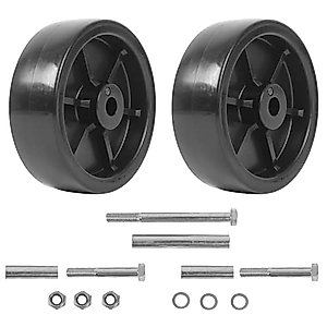 (2-Pack) AR-PRO 6-Inch Boat Trailer Jack Wheels - Universal Fit Black Plastic Caster Wheels - Includes All Mounting Hardware - Suitable for Boat Trailer Jacks with 1 or 2 Wheels