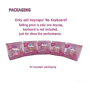 Custom Japanese Anime Cute Keycaps Set,Compatible with Cherry MX Switches Mechanical Keyboard Pink PBT Keycap,Computer Gaming Keyboards Key Caps,Artisan Key Cap