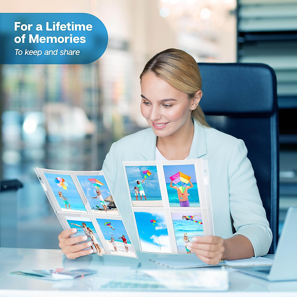 Dunwell Photo Album Refill Pages - (3.5x5, 25 Pack), for 200 Pictures, 3-Ring Binder Photo Pockets, Each 4-Pocket Photo Page Holds 8 Pictures, 3.5 x 5 Photo Protectors or 3.25x5.25 Seed Binder